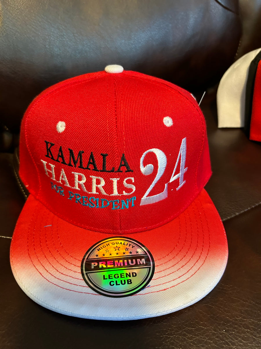 Kamala Harris '24 Hat Red & White| AfricanAmericanBlackGifts