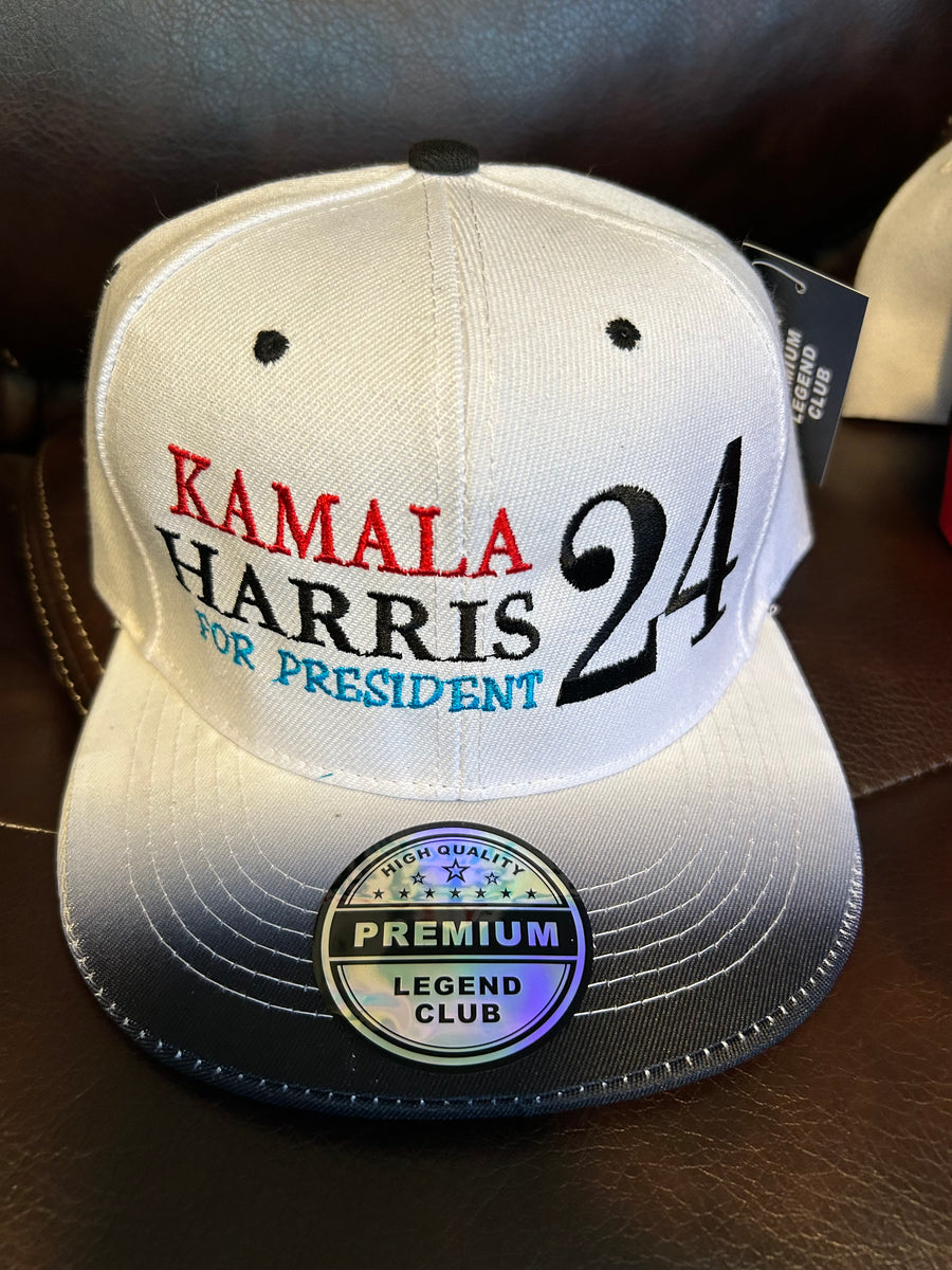 Kamala Harris '24 Hat White & Black| AfricanAmericanBlackGifts