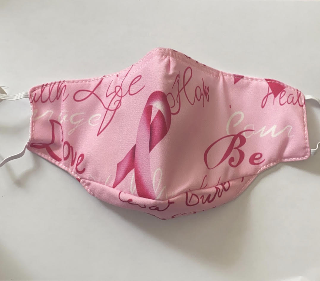 Pink Breast Cancer Ear loop Mask| AfricanAmericanBlackGifts
